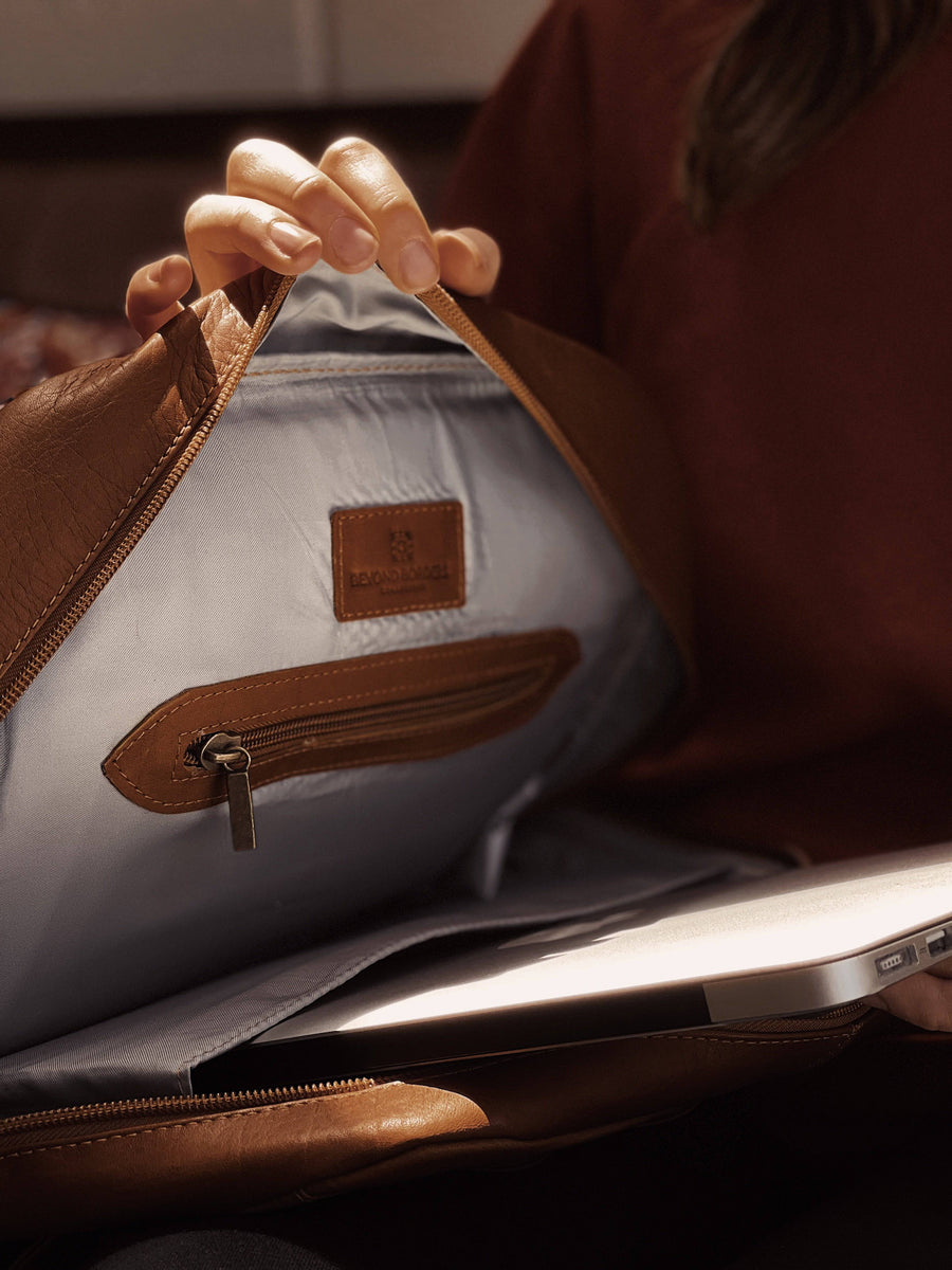 Leather Commuter Backpack – Beyond Borders Collective