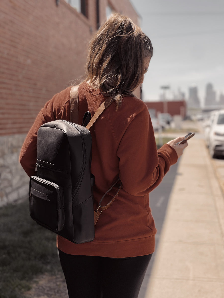 Leather Commuter Backpack – Beyond Borders Collective